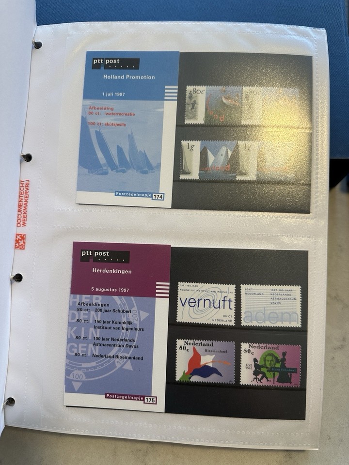 Netherlands Stamp Collection Albums - 100 Mint Stamp Booklets in 2x ...
