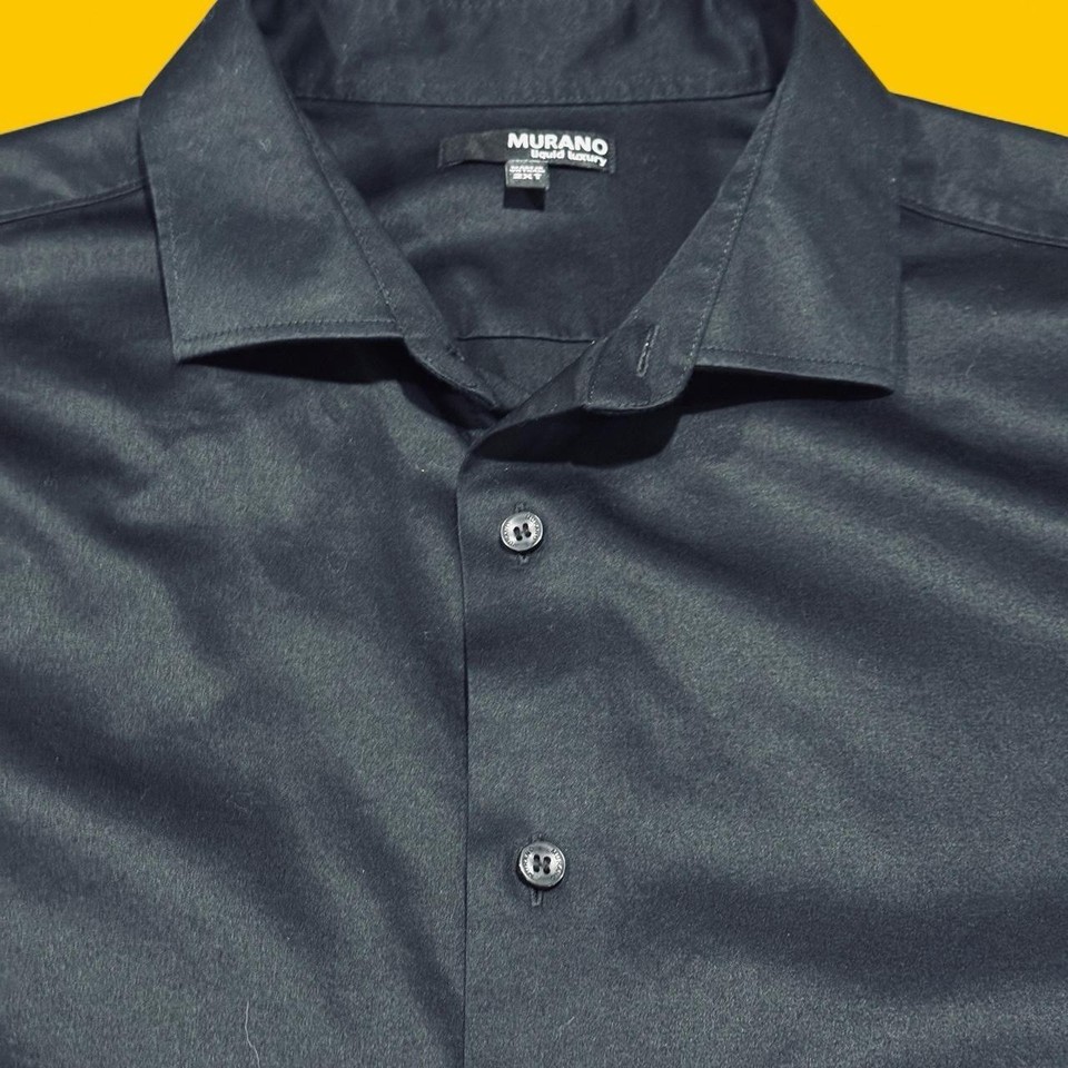 Preppy Date Club Preppy Black Button Down Men’s Shirt Murano Liquid ...