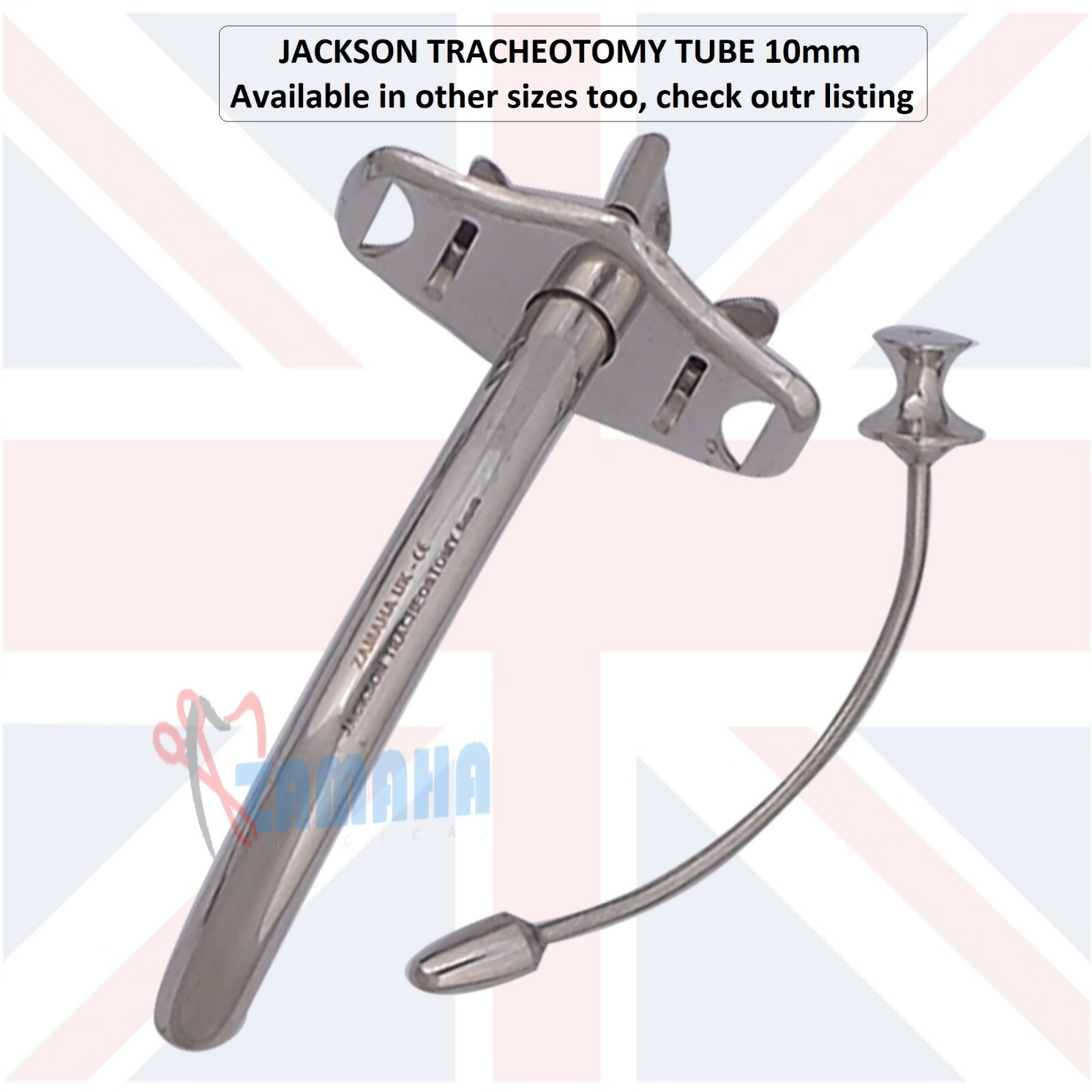 Jackson Tracheostomy Tube 12mm Set of 3 Pcs Quality Stainless Steel ...