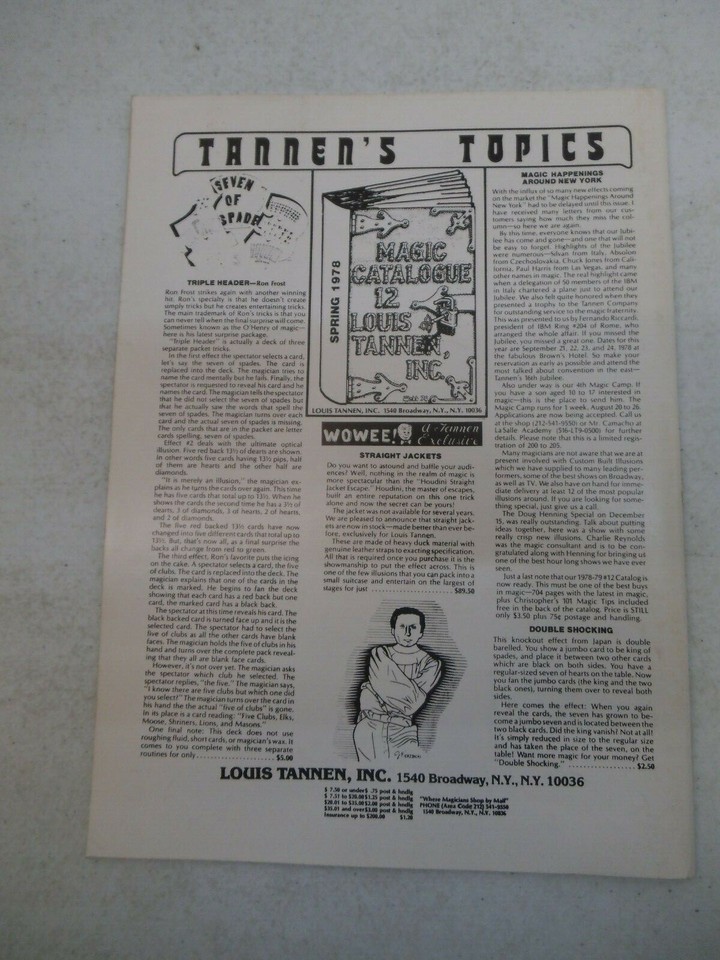 MUM MAGAZINE NOVEMBER 1978 SAM BERLAND MAGIC UNITY MIGHT MAGICIAN ...