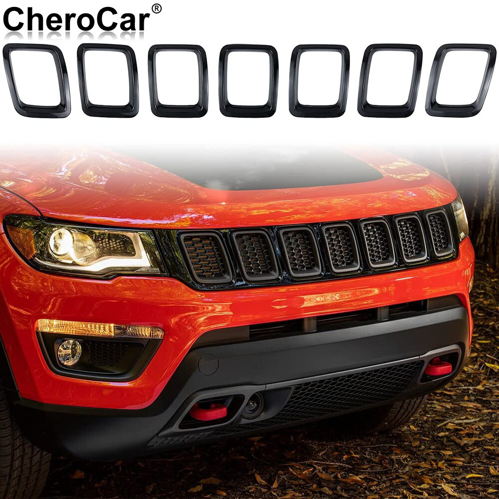 Easy Install Grille Cover Grille Cover Trim Kit For Jeep Compass (2017 ...