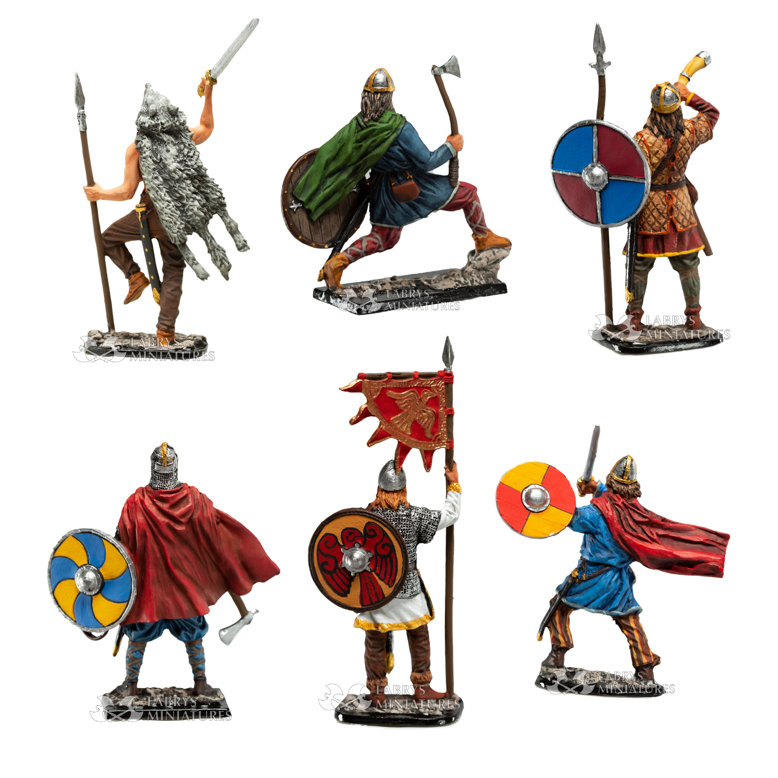 Vikings Painted Tin Toy Soldier Miniature 54mm Pre-Sale | Set of 6 ...
