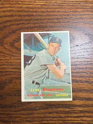 1957 TOPPS BASEBALL CARD #217 GENE STEPHENS NICE BUT CORNER WRINKLE ...