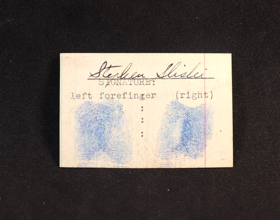 Vintage Navy Patrol HQ NYC ID Card Signed with Fingerprints WWI WWII ...