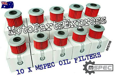10 X MSPEC OIL FILTERS HONDA CRF250X CRF 250X CRF250 X CRF 250 X FILTER ...