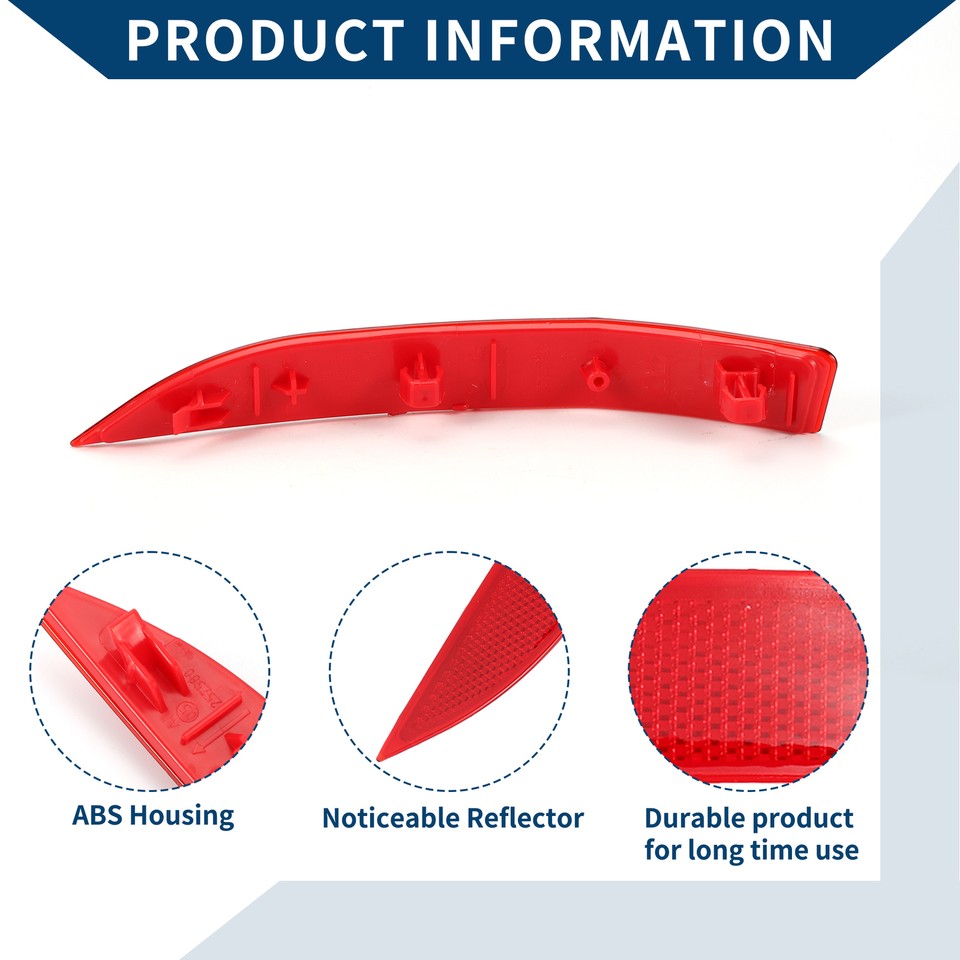 Bumper Reflector No.61617355548 for BMW X1 2016-2019 Red 1 Pcs Rear ...