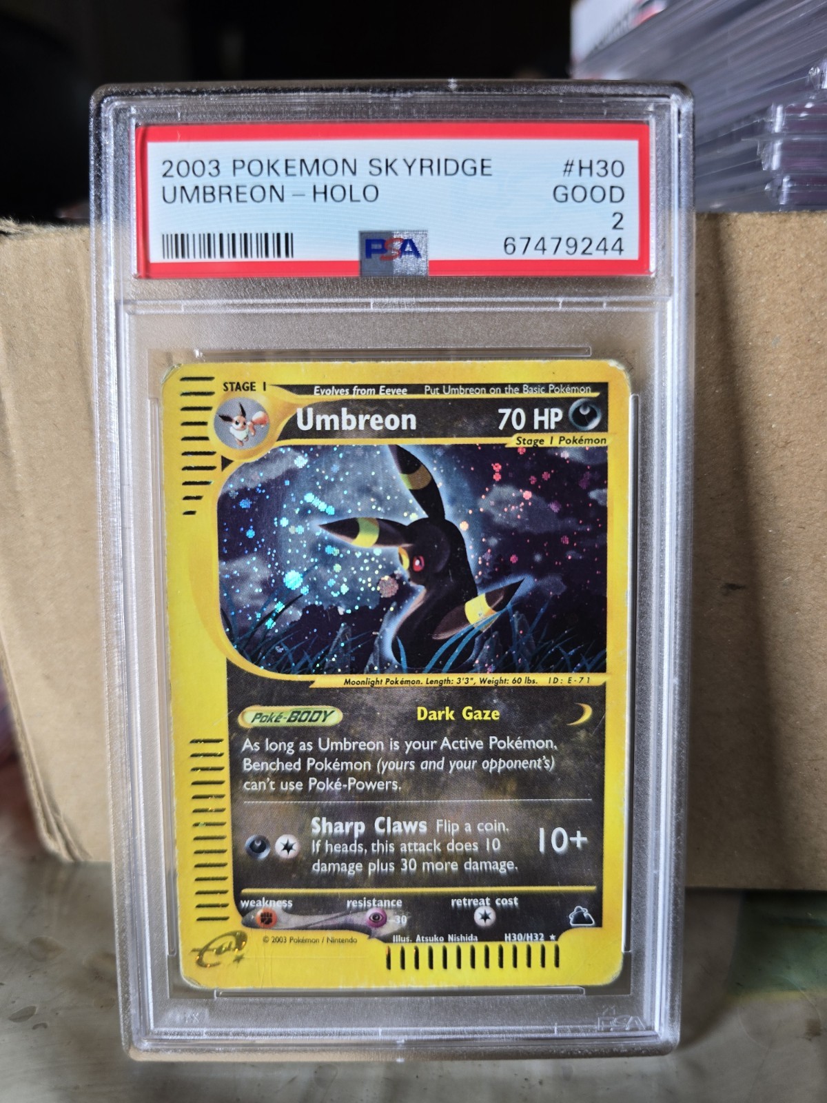 Pokemon Umbreon Skyridge Holo Rare #H30 PSA 2 Good | eBay