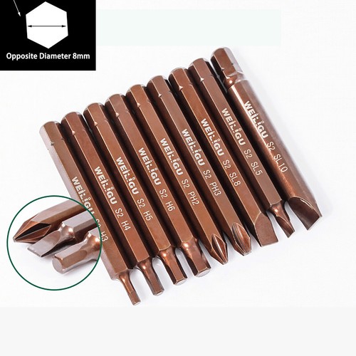 Magnetic Impact Driver Bit Phillips/ Hex/ Slot/ Screw Extractor 5/16 ...