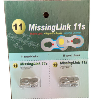 2 Pairs 11Spd Silver Missing Link Bicycle Chain Joining Joiner ...