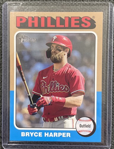 2024 Topps HERITAGE BRYCE HARPER MISSING SIGNATURE VARIATION PHILLIES ...