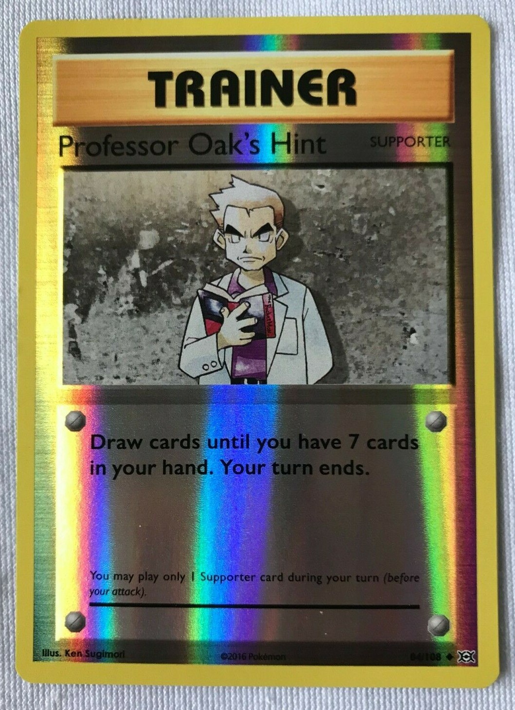 Professor Oak's Hint REVERSE HOLO 84/108 Pokemon Trainer XY Evolutions ...