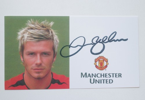 David Beckham Manchester United Man U Signed Official Club Card ...