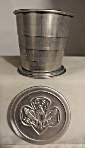 Vintage GIRL SCOUTS Aluminum Collapsible Drinking Cup | eBay