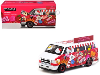 DODGE VAN "HELLO KITTY FOOD TRUCK" 1/64 DIECAST BY TARMAC WORKS T64G ...