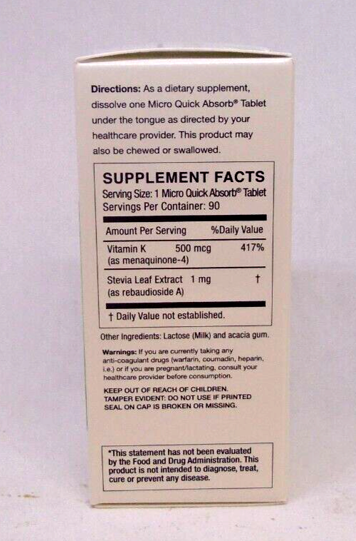 2 BOXES Frunutta K2 500 mcg MK-4 Micro Quick Absorb 180 Dissolve ...