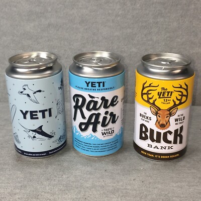 YETI Pop Top Stash Can, Lot of 3 Buck Bank, Rare Air & Yeti Outdoors | eBay