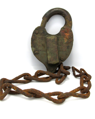 Baltimore & Ohio Railroad Lock FS Hardware Co Brass B&O Railway Padlock ...