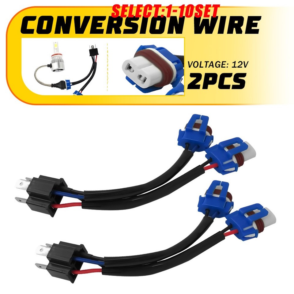 Conversion Wire 9003 H4 TO 9005 9006 Two Harness Head Light Adapter 2 ...