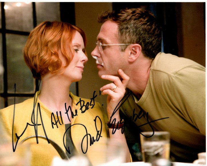 David Eigenberg Young DAVID EIGENBERG And CYNTHIA NIXON Signed 8x10