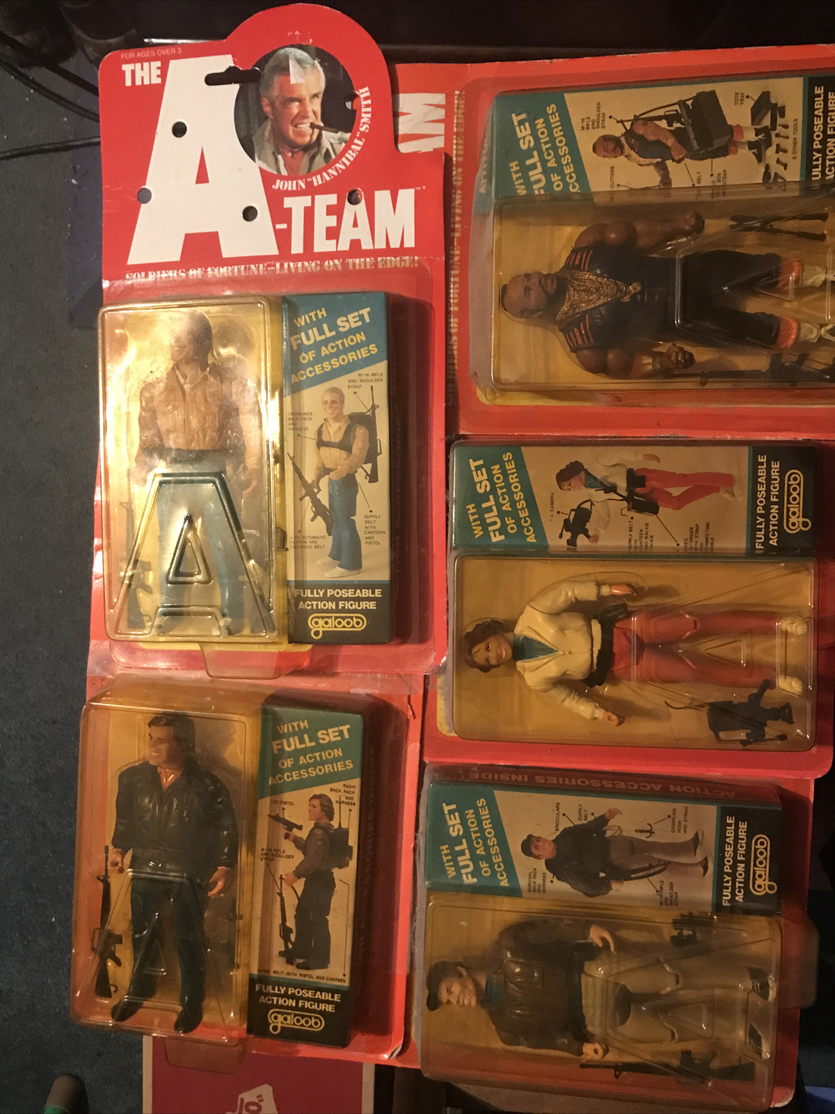 👀 LOT OF 5 A-TEAM FIGURES VINTAGE 1983 SEALED MOC GALOOB ACTION FIGURES ...