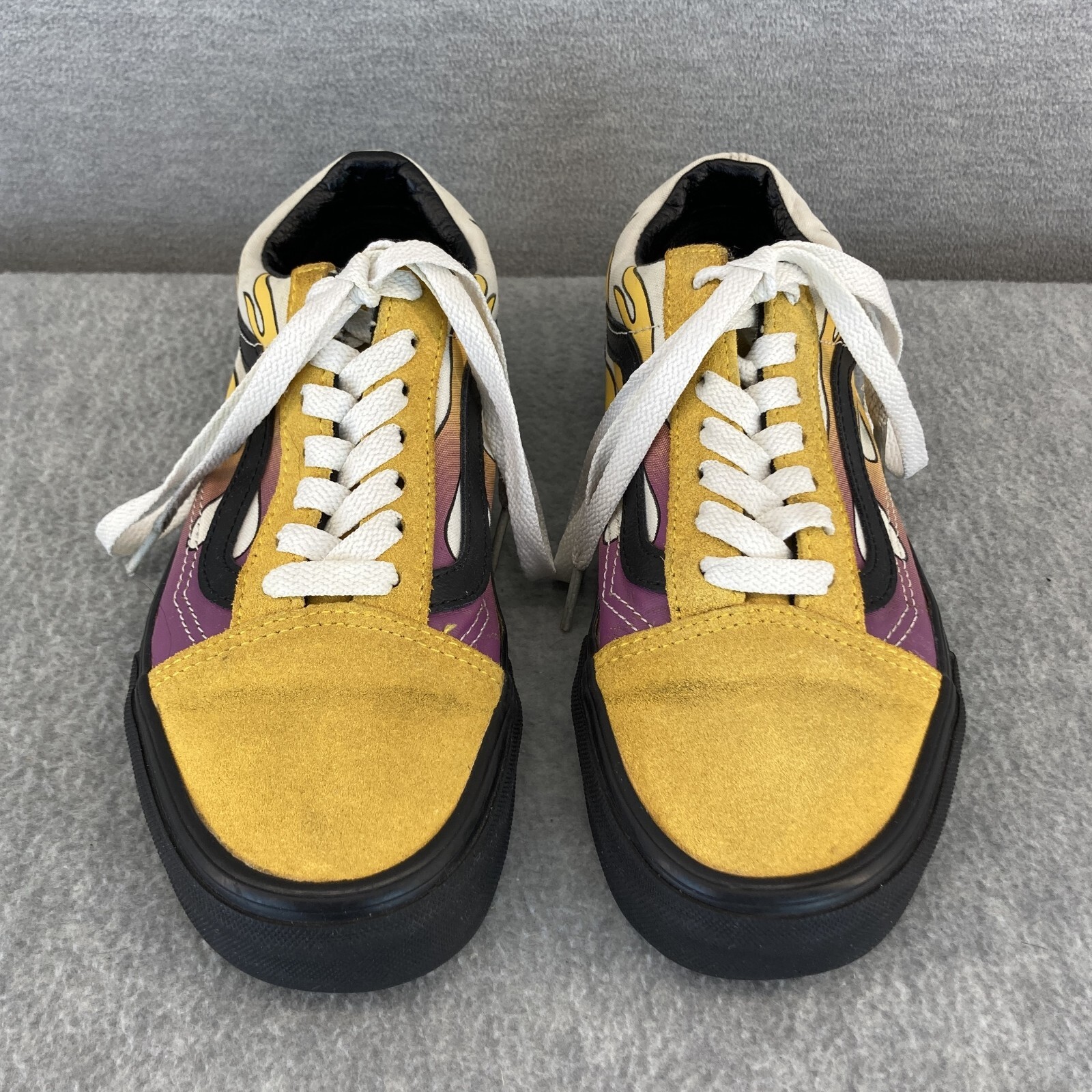 RARE VANS Old Skool Flame Banana Black Shoe Womens Si… - Gem