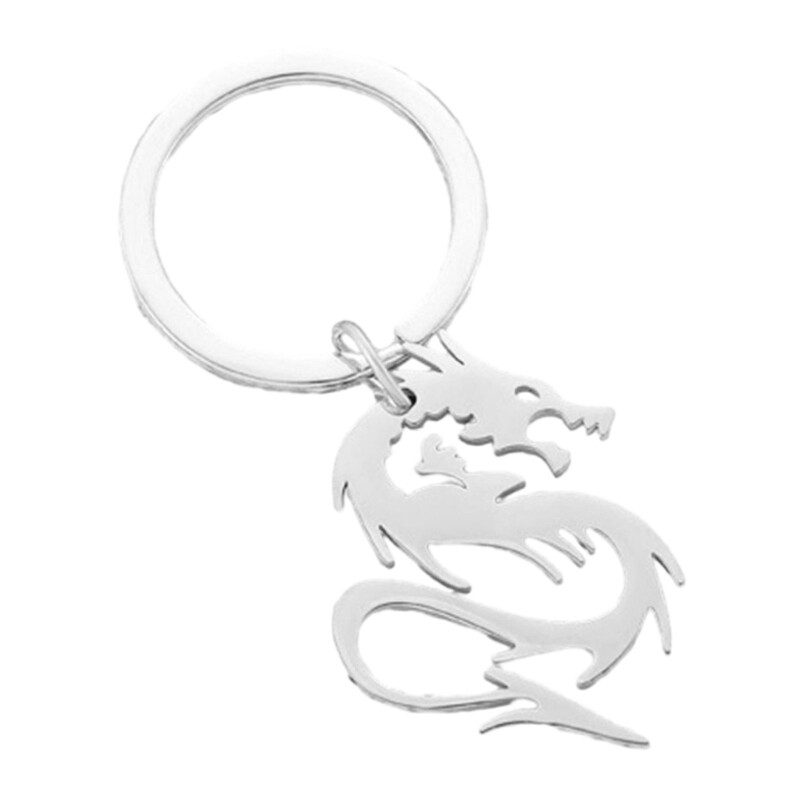 Chinese Dragon Pendant Keychain Car Keyring 2024 New Year Key Chain Bag ...