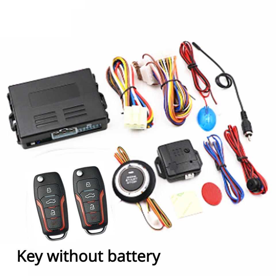 Car Keyless Entry Engine Start Security Alarm Push Button Remote ...