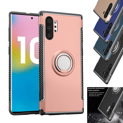 For Samsung Note 10/Note 10 Pro/10 Plus Shockproof Case With Ring ...