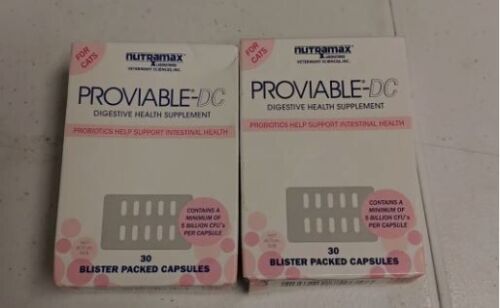 Proviable DC 30 Capsules CATS ONLY Digestive Supplement X 2-Pack (BOX ...