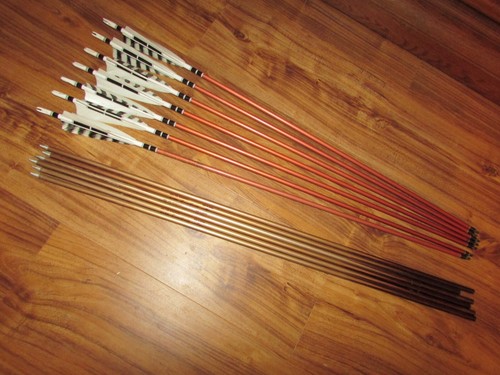 Lot of 13 Easton Aluminum Arrows & Shafts, 7 Aut. Orange 2018, 6 Camo ...