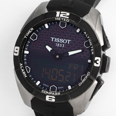 TISSOT T-TOUCH EXPERT SOLAR TITANIUM SMART-WATCH GMT CHRONOGRAPH UHR ...