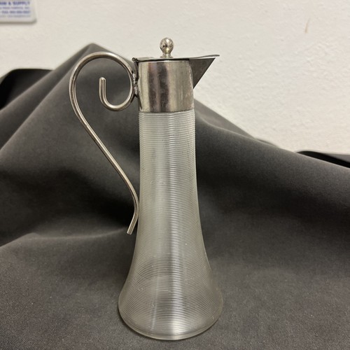 Antique Art Deco Carafe For Condiments Ribbed Glass Germany 1930s | eBay