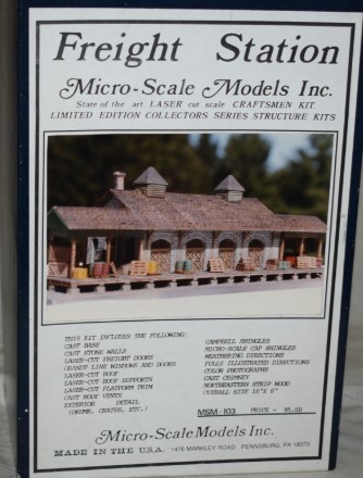 Micro-Scale Models MSM-103 HO Freight Station Laser Cut Craftsmen ...