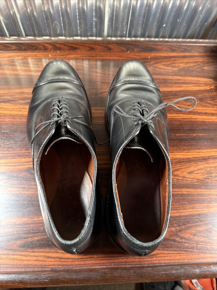 Allen Edmonds Men’s Shoes 10 Black Fifth Avenue Cap Toe Oxford Derby No ...