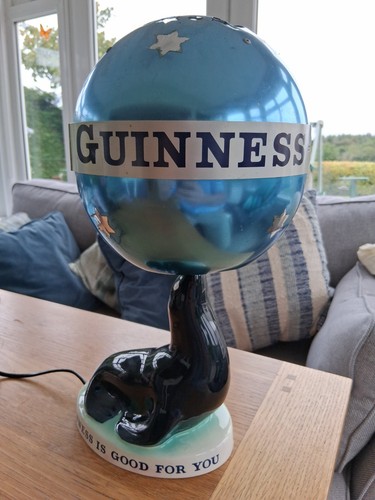 Guinness 1960s advertising. An original Sea Lion revolving globe lamp ...