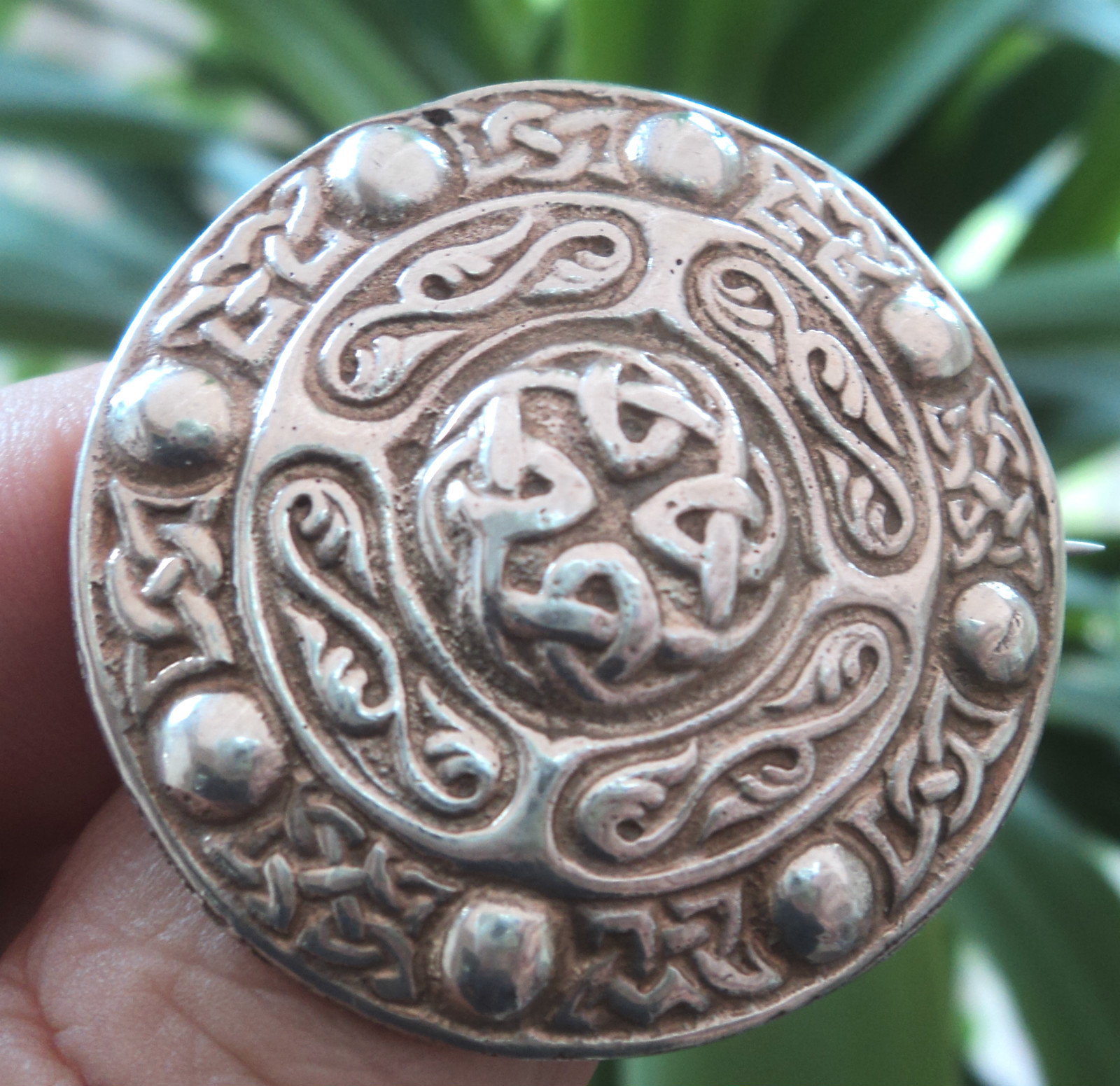 Silver Scottish Iona Celtic Shield Brooch Thomas Kerr… - Gem