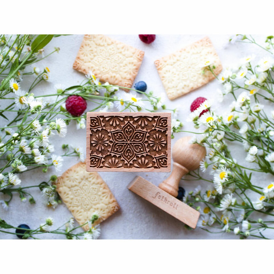 Folkroll Cookie Stamp Mustang 70x50 mm Cookie Stamp Baking Stamp Beech ...