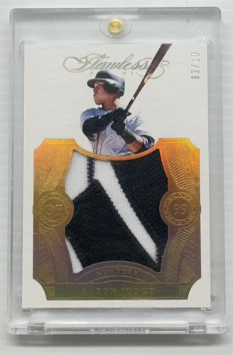 2017 Flawless Aaron Judge Rookie Patches Gold Jersey Patch RC #03/10 ...