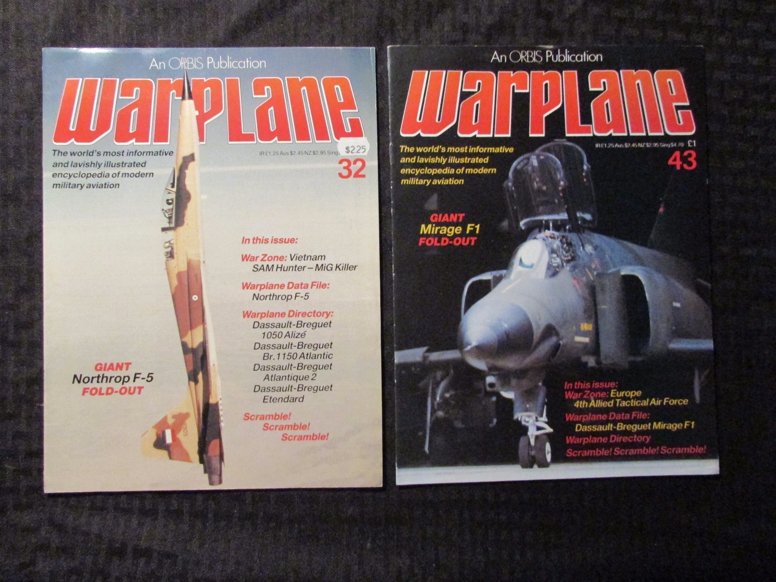 1980's WARPLANE Magazine #32 43 FN+ 6.5 LOT of 2 w/ Fold-Out Posters | eBay