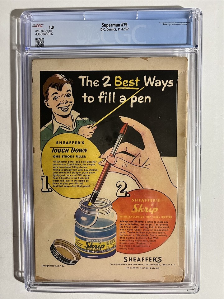 SUPERMAN #79 DC COMICS 1952 GOLDEN AGE CGC 1.0 GRADED! LUTHOR APP. | eBay