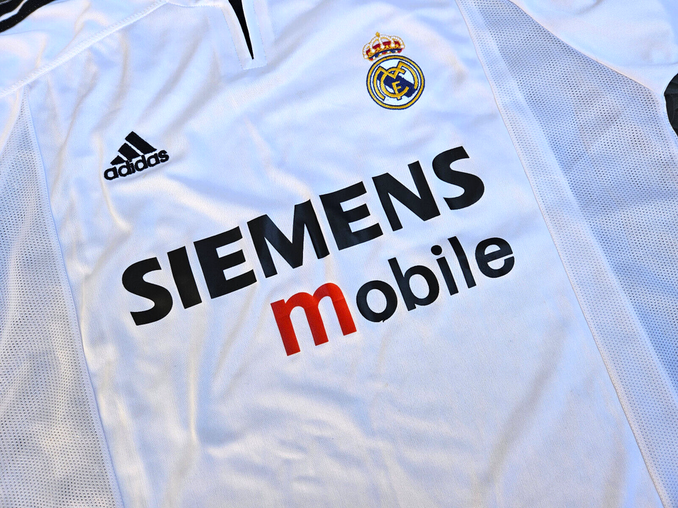 Adidas Real Madrid 2003-04 Siemens Mobile Soccer Football Jersey Shirt ...