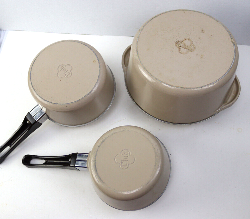 Vtg Club Aluminum Cookware 6 pc Set of Pots Pans Dutch Oven with Lids ...
