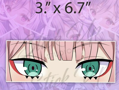 Zero Two Anime Eyes Anime Slap Peeker Sticker Vinyl bumper sticker car ...