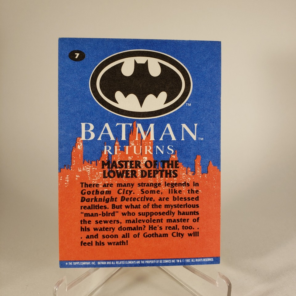 1992 Topps Batman Returns Card #7 Master Of The Lower Depth | eBay