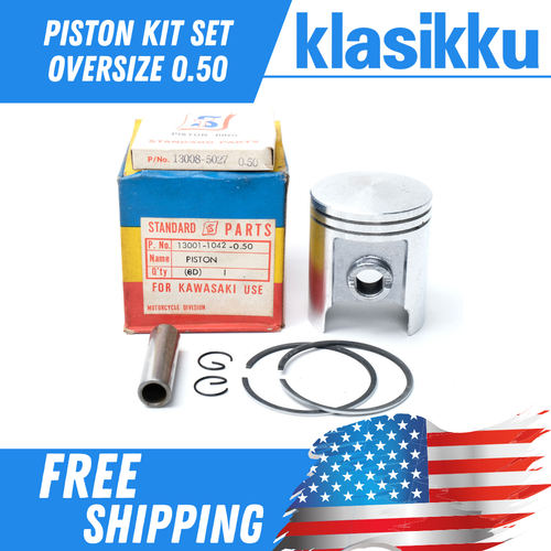 Kawasaki GTO 110 KH110 Piston Kit Set Oversize 0.50 Nos 13001-1042 | eBay