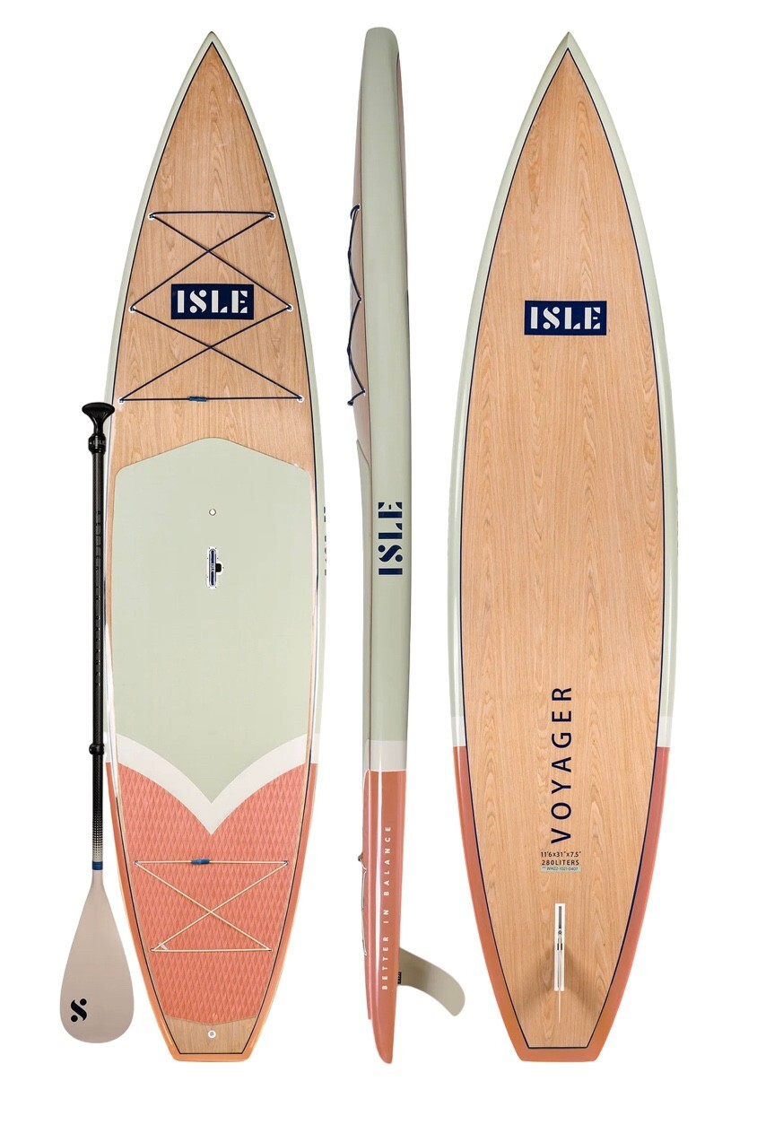 ISLE VOYAGER 11'6 STAND UP - HARD PADDLE BOARD, NIB W/PADDLE AND ANKLE ...