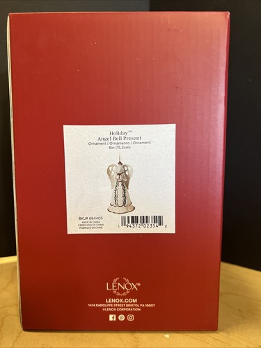 Lenox Collectible Holiday Christmas Angel Bell Present 6” Figurine ...