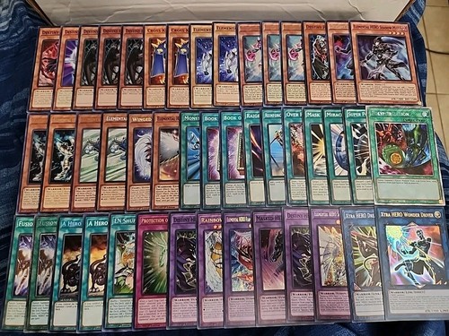 Yugioh 45 Card Neos Hero Deck Core Malicious Stratos Fusion Shadow Mist ...
