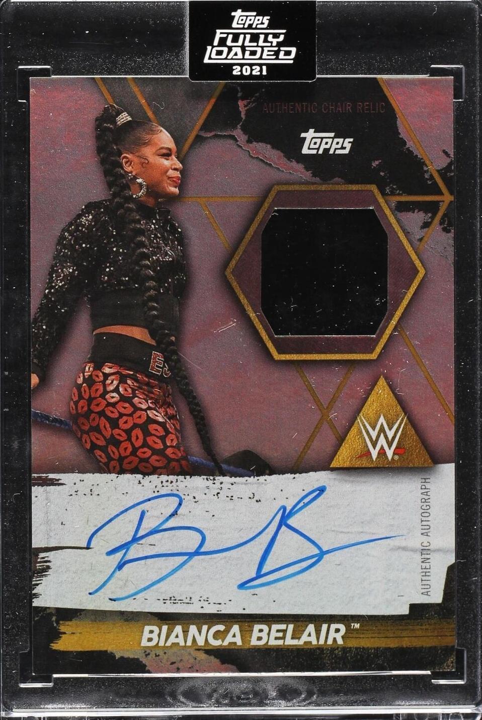 2021 Topps WWE Fully Loaded - Autographed Chair Relics Bianca Belair #C ...