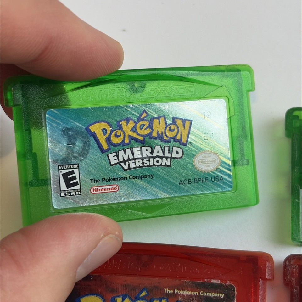 Pokemon Emerald + Ruby + Sapphire Version Authentic New Battery Gameboy ...